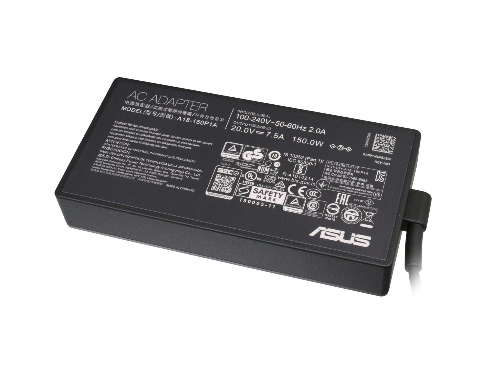 CHARGEUR 150 WATTS bordé avec logo ROG original pour la serie Asus ROG ...